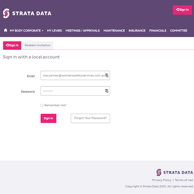 New Portal Landing Page | Strata Data